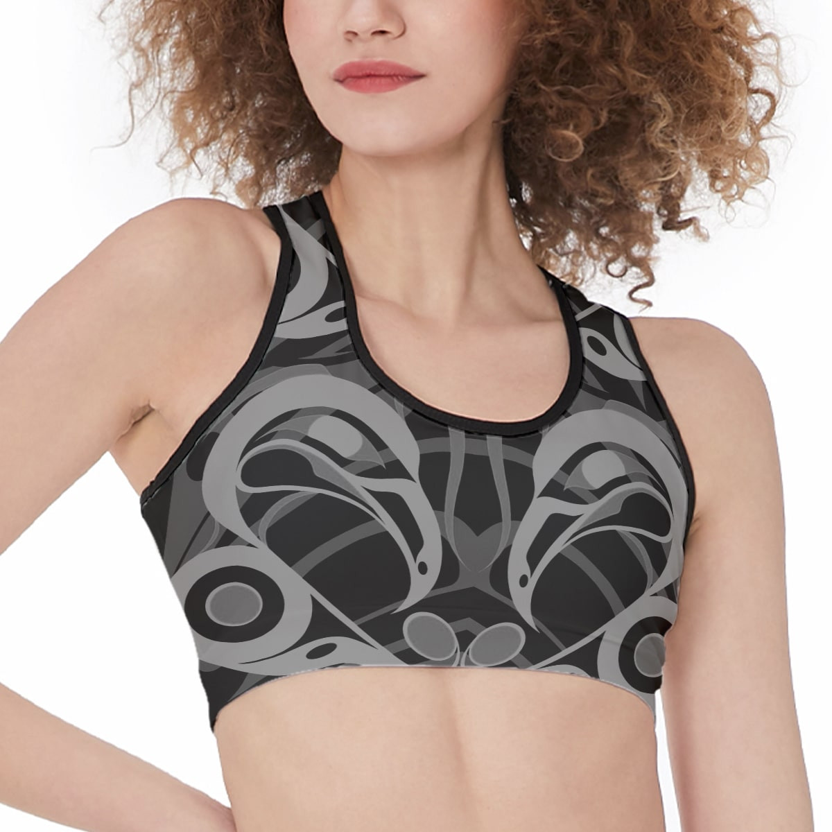 Haida Art Raven Native American Sports Bra Northwest Coast Style Appar ...