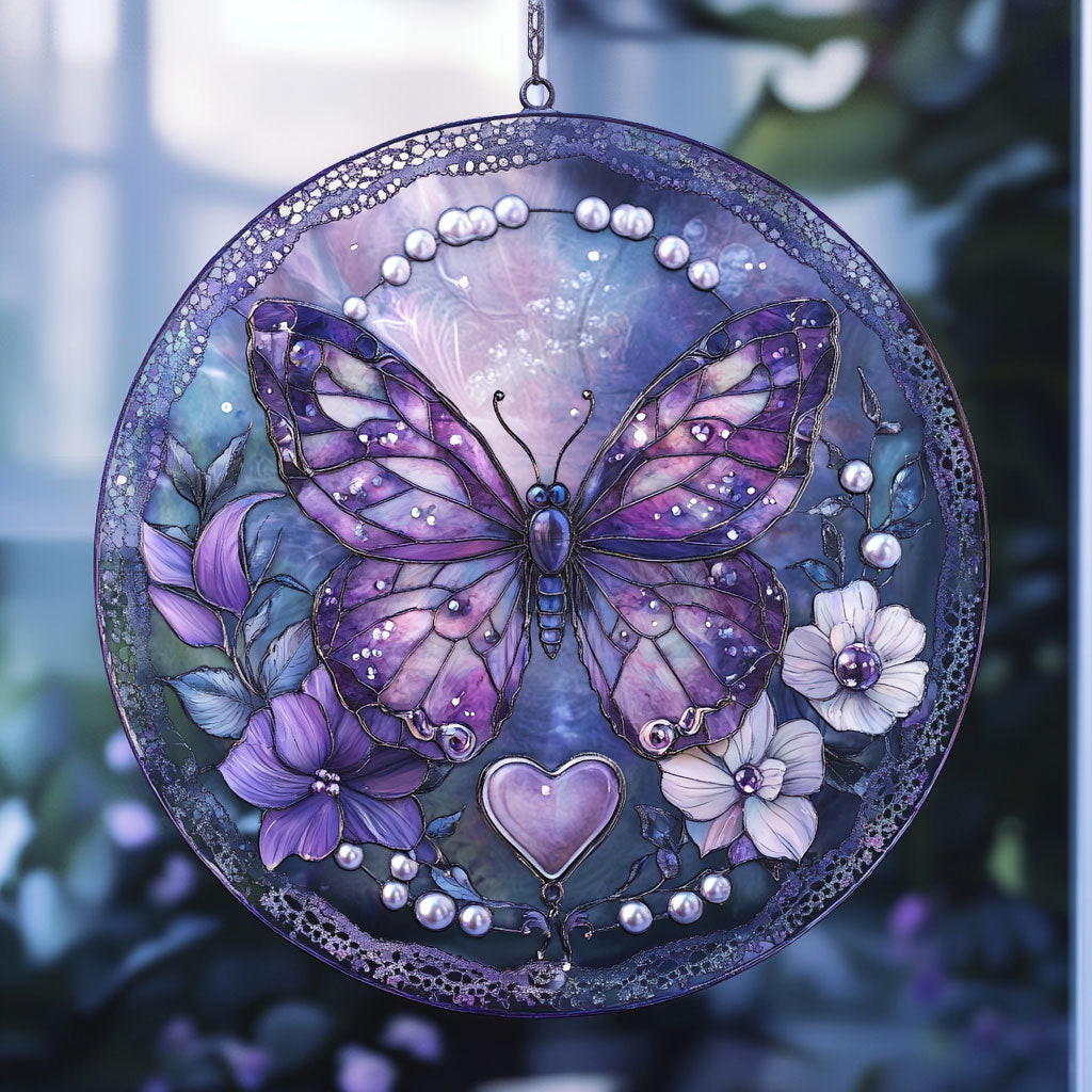 Butterfly Stained Glass Suncatcher Window Hanging Suncatchers Butterfly ...