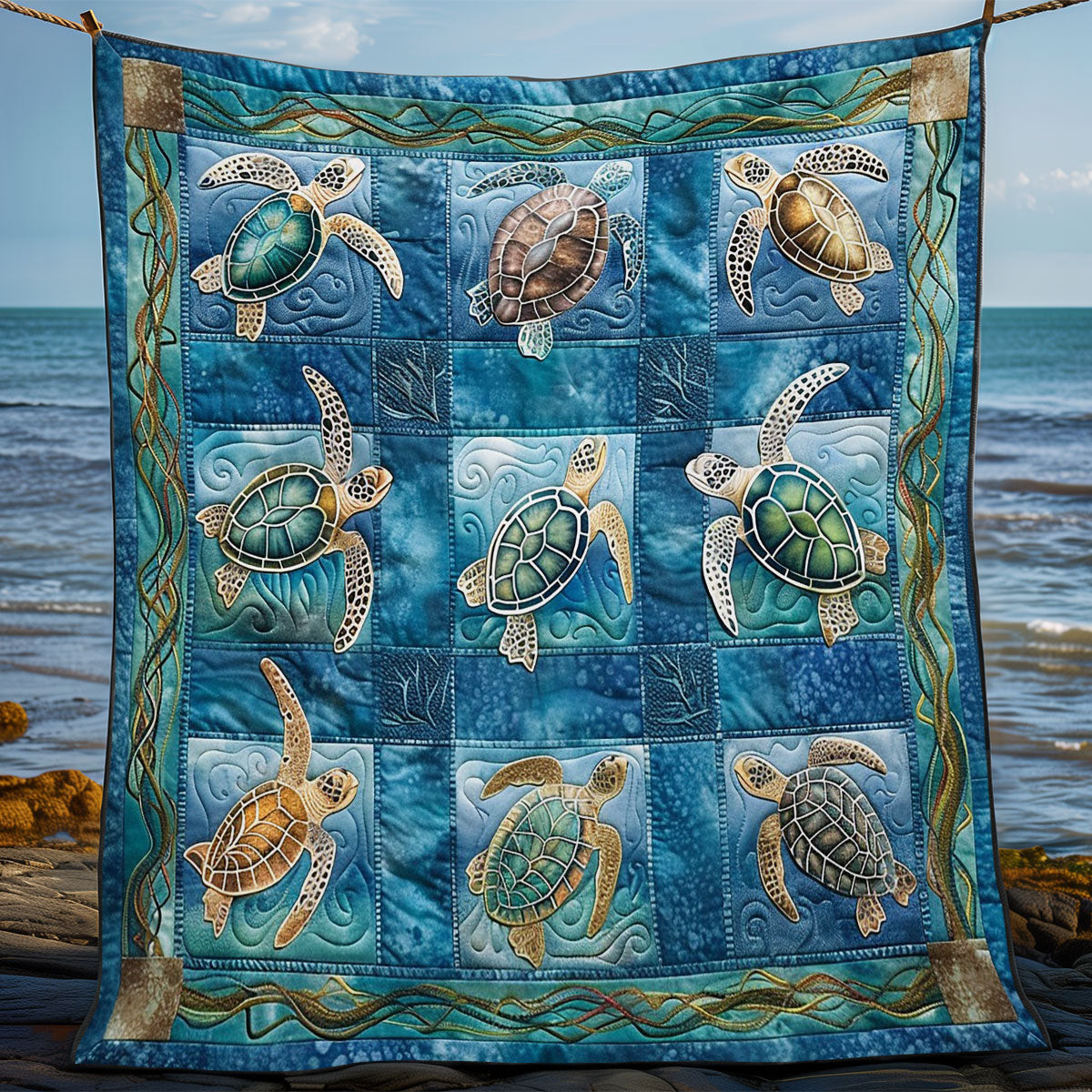 Sea Turtles Quilt Blanket Christmas Turtle Gift Ideas For Friend ...