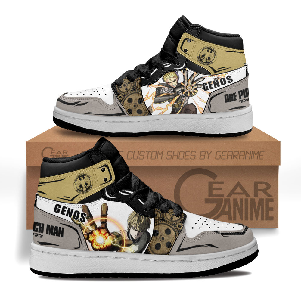 Genos Kids Sneakers Custom Anime One Punch Man Kids Shoes - Gear Anime