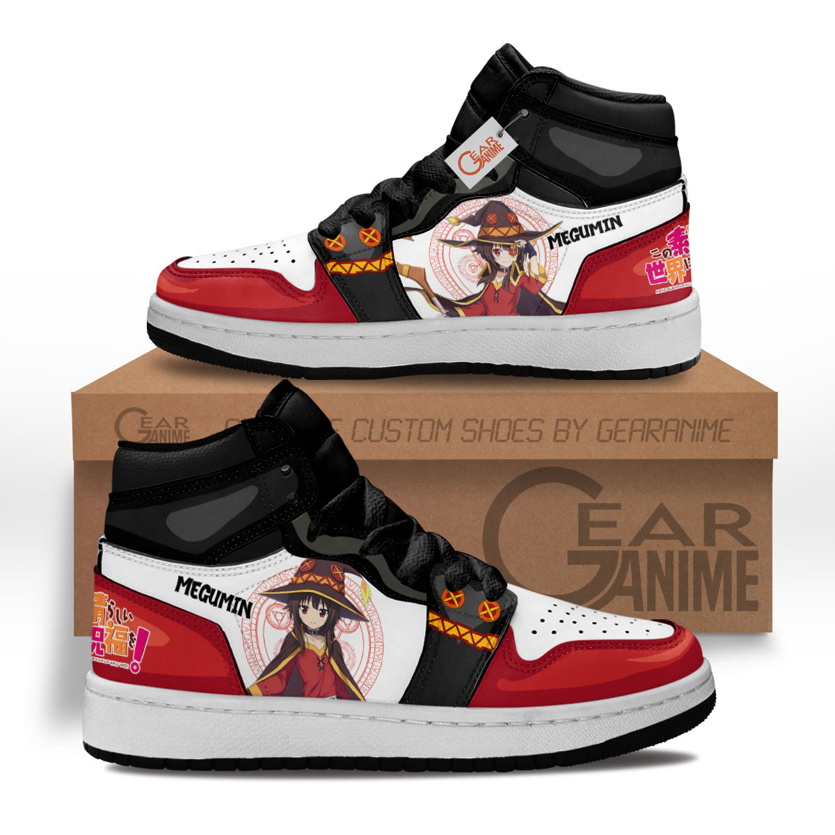 Megumin Anime Kids Sneakers Custom Shoes MV1302 - Gear Anime