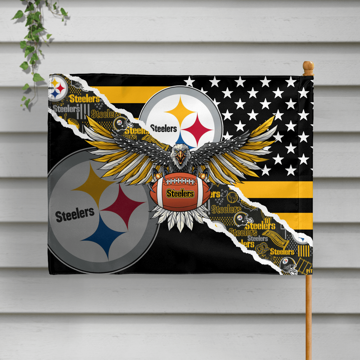 Pittsburgh Steelers American Landscape House Flag - Buzz Sportz