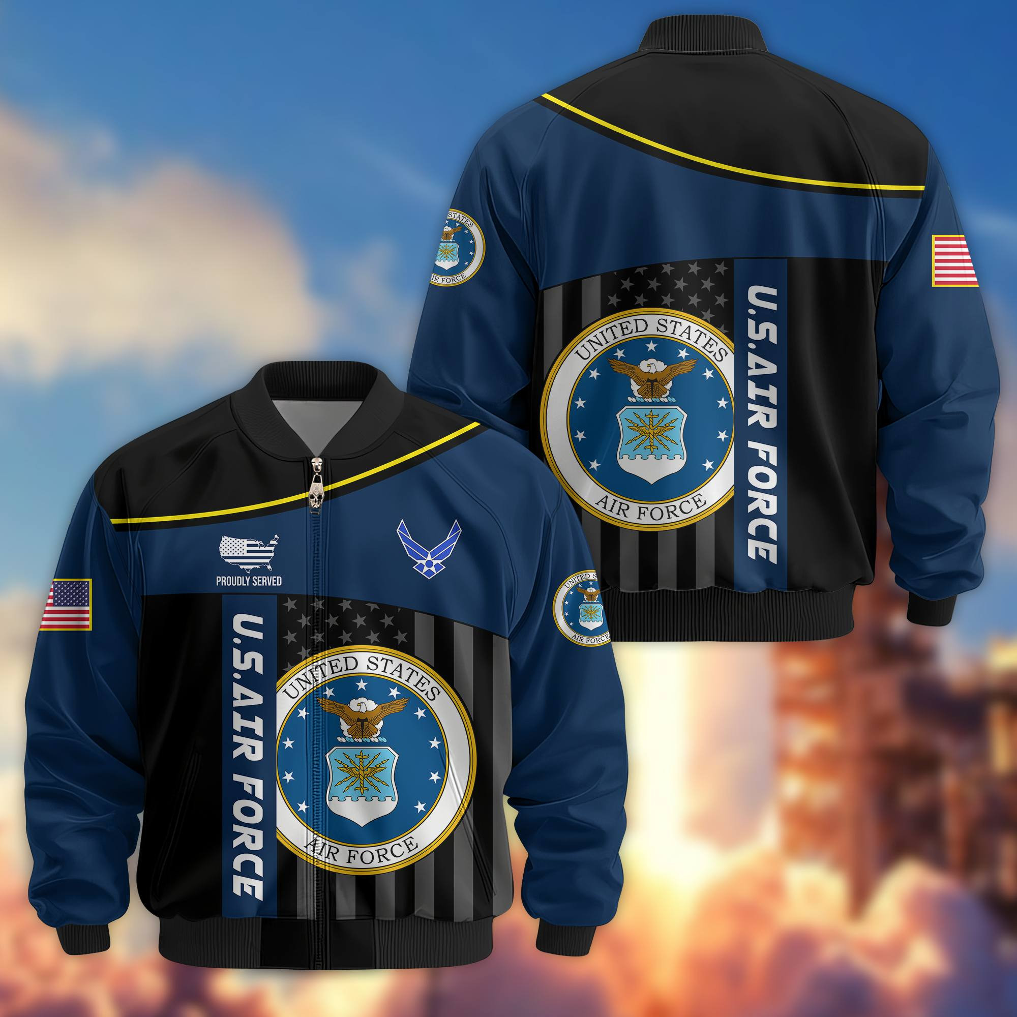 Premium USAF Veteran Bomber Jacket VPVC803504, Gifts For US Air Force ...