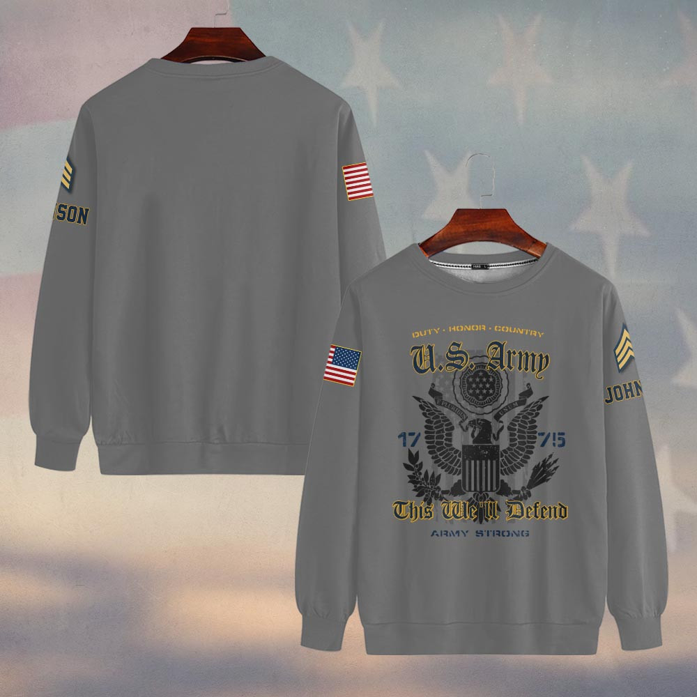 Premium Custom US Army Sweatshirt VPVC750123, Gifts For US Army Veteran ...
