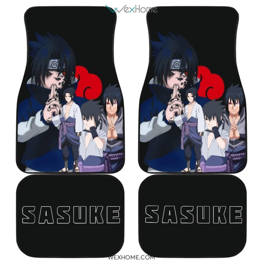Naruto Anime Car Floor Mats | Sasuke Eyes And Ninjutsu Using Curse Mar ...