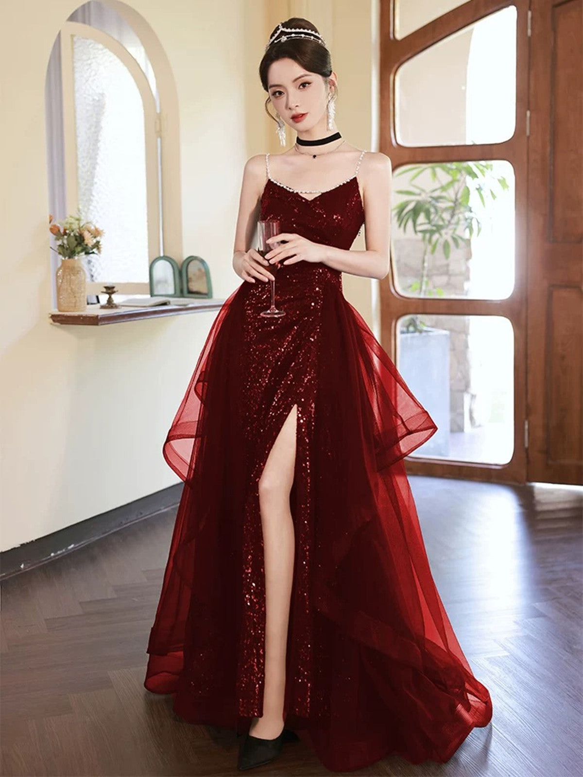 Wine Red Prom Dresses - dreamydressprom