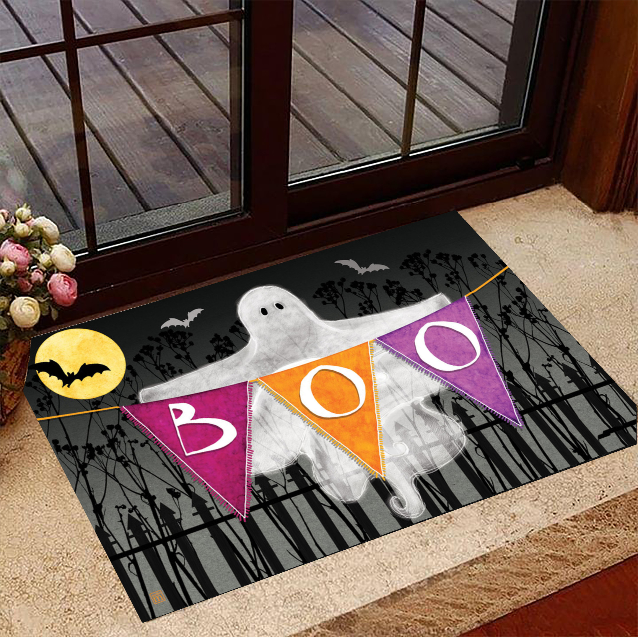 Ghost Doormat Batman Boo Halloween Door Mat Indoor Halloween Decoratio ...