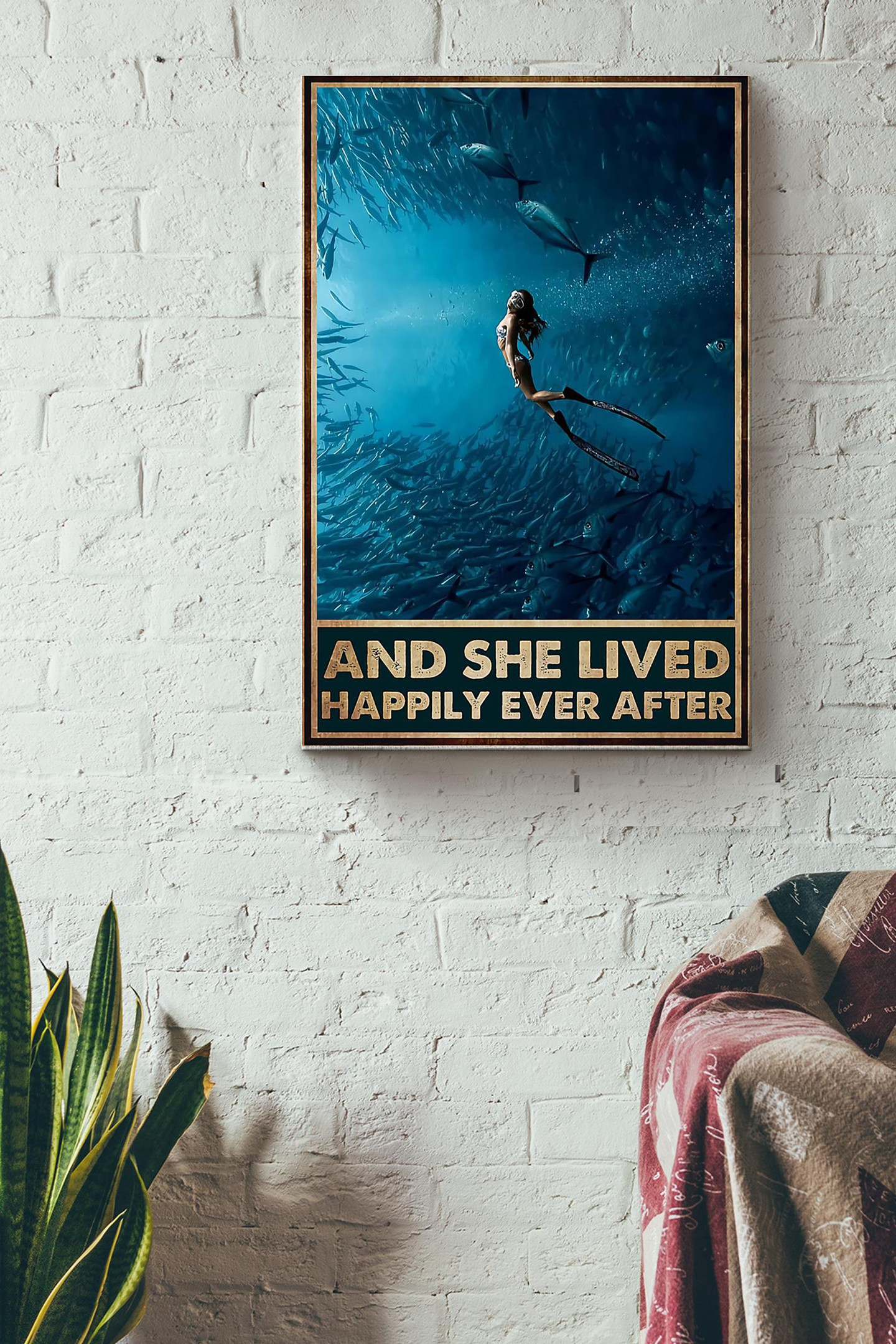 Scuba Diving And She Lived Happily Ever After Canvas Gallery Painting ... Scuba Diving And She Lived Happily Ever After Canvas Gallery Painting ...