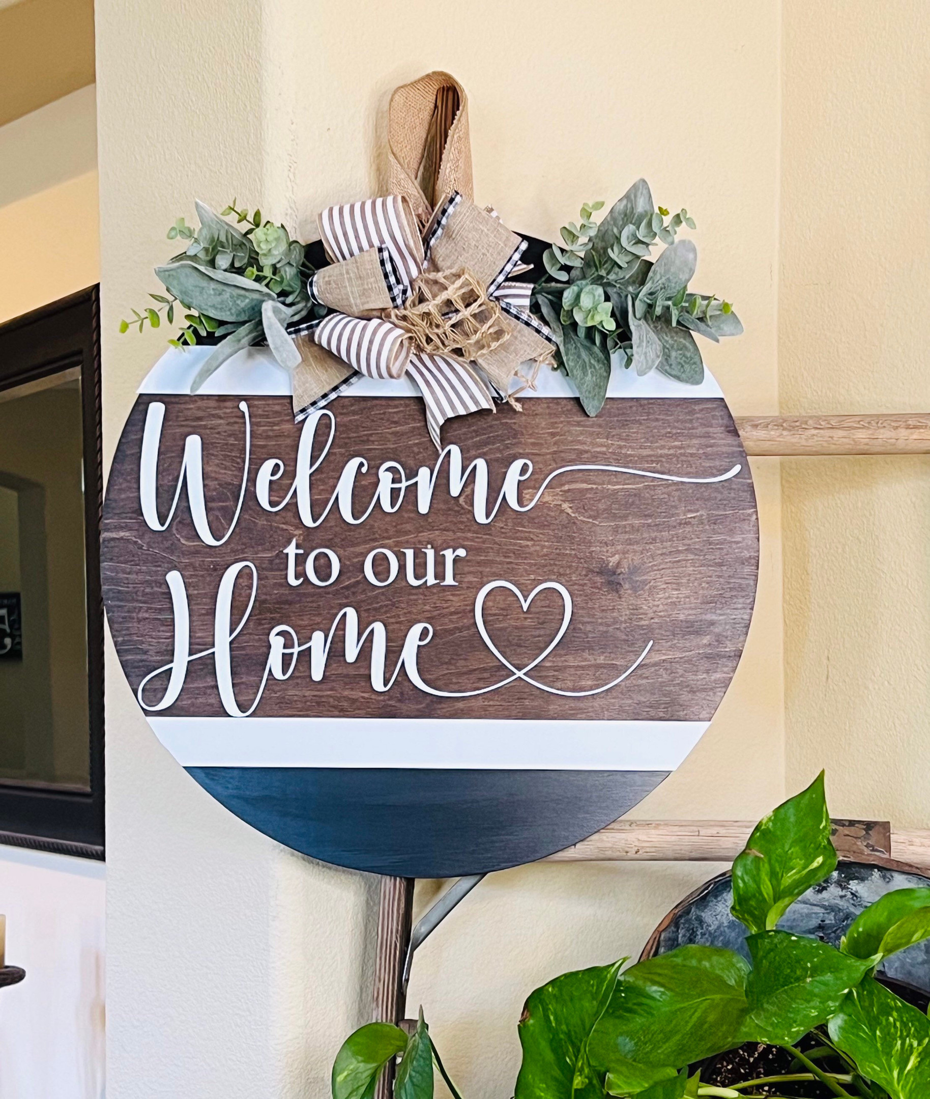 Front Door Decor, Welcome To Our Home, Front Door Sign, Everyday Door ...