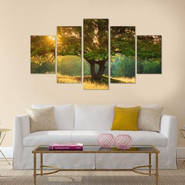 Sweet Trees Nature 5 Panel Canvas Art Wall Decor Luxury Multi Canvas ...