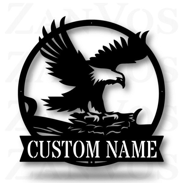 Eagle's Nest Monogram Customized Metal Signs, Custom Metal Sign, Custom ...