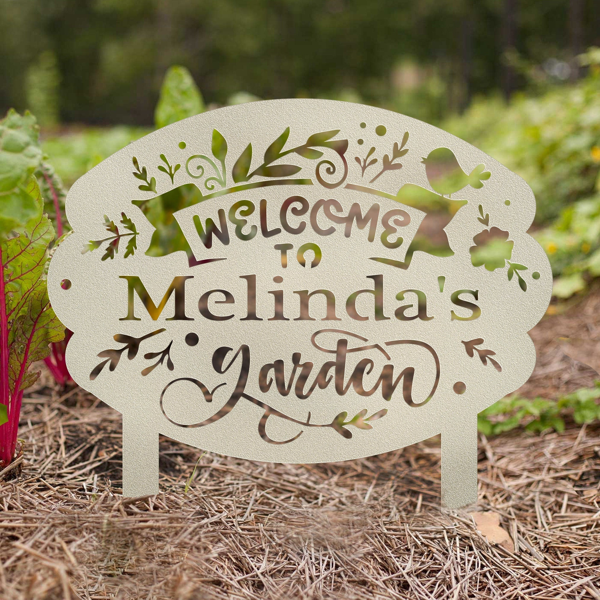 Personalized Welcome To The Garden Metal Sign Decorations| Aeticon ...