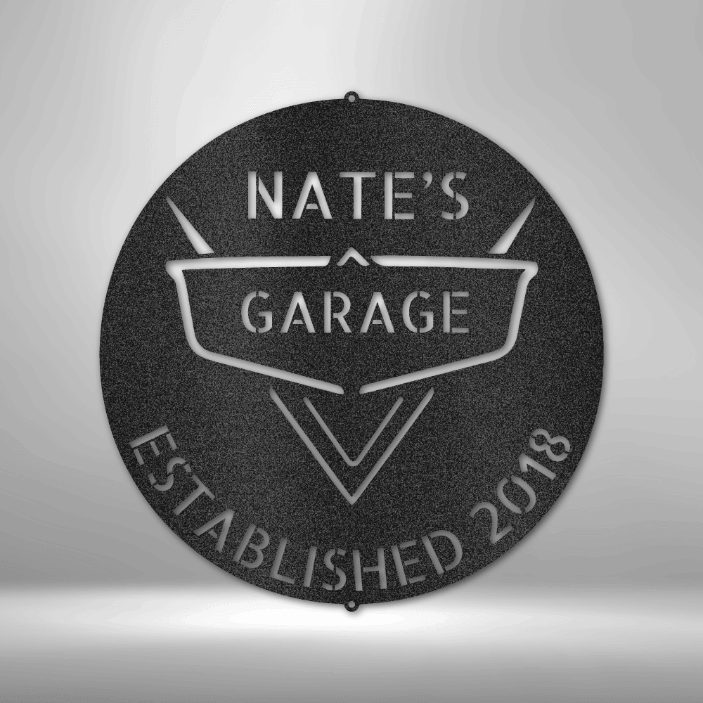Personalized Classic Car Metal Sign - Custom Multicolor Garage Steel ...