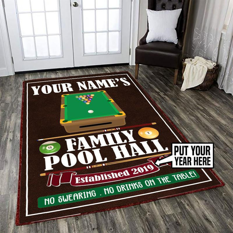Personalized Family Pool Area Rug Carpet | Aeticon Print - Aeticon