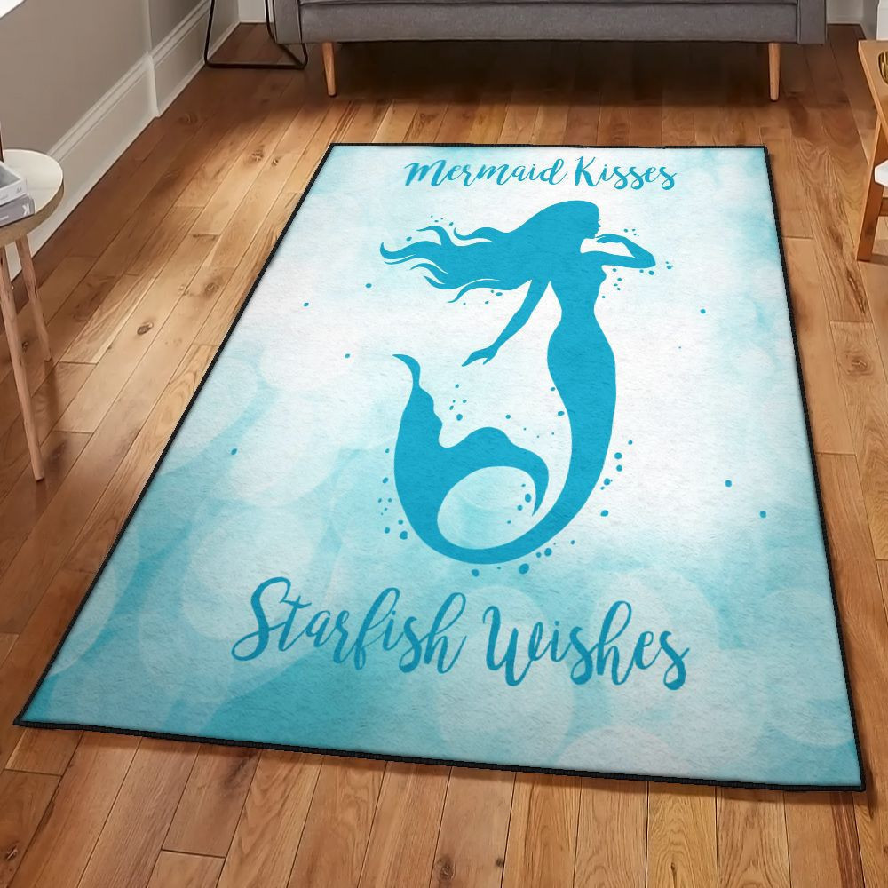 Little Mermaid Rugs Mermaid Cute Rug Rectangle Rugs Washable Area Rug ...
