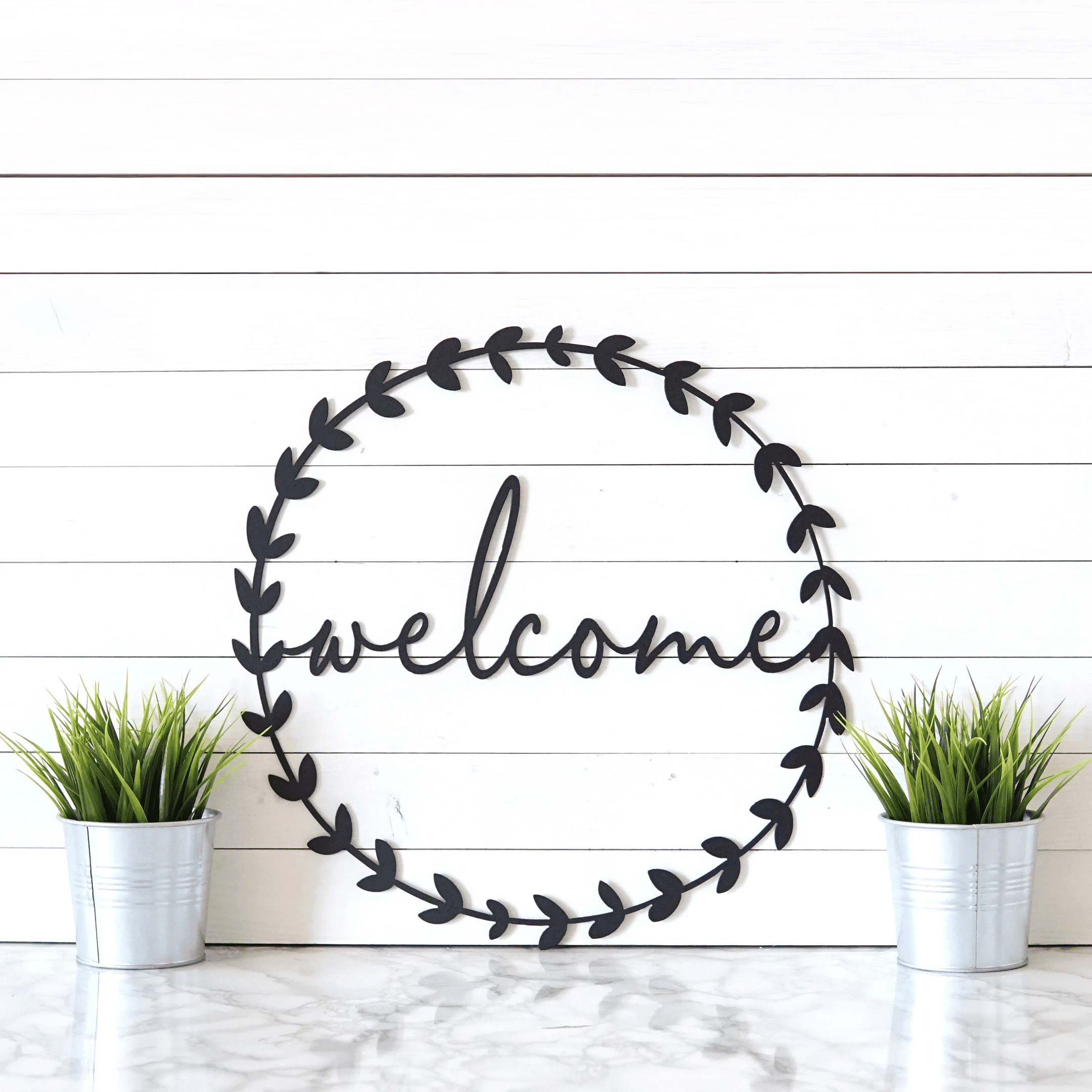 Welcome Sign Home Decor Rustic Wall Art Farmhouse Decor Wall Decor Met ...