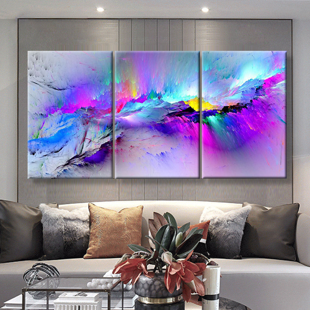 Bright Colorful Abstract 3, Multi Canvas Painting Ideas, Multi Piece ...