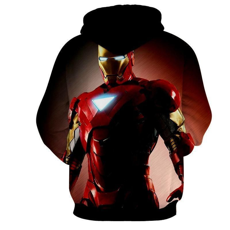 Iron Man Black Avengers Marvel Over Print 3d Hoodie Zip Hoodie - DESIGN ...