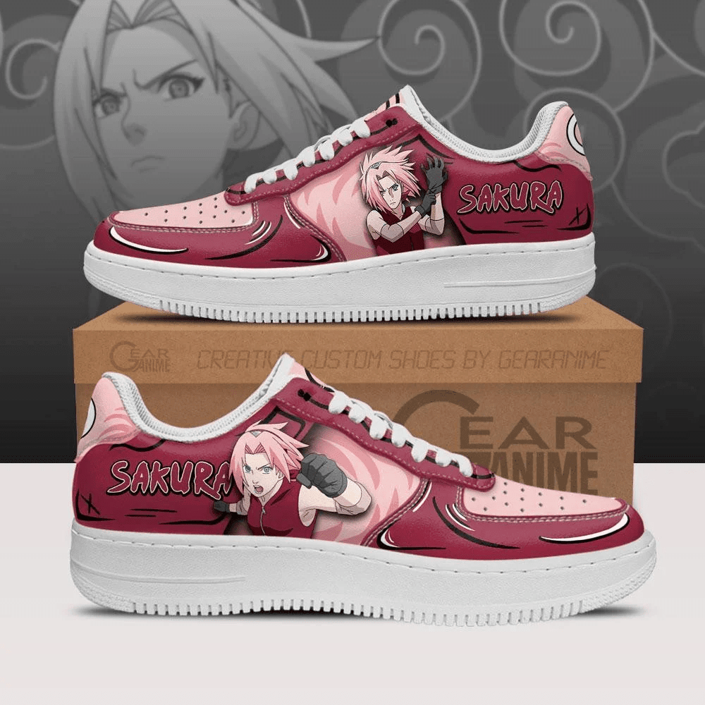 Air Force 1 Sneaker Shoes Haruno Sakura Air Sneakers Custom Anime Shoes ...