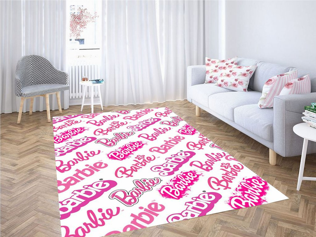 Barbie Background Living Room Modern Carpet Rug - DESIGN-TREND