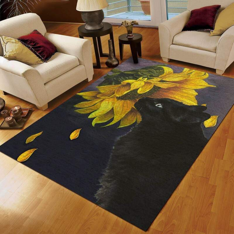 Black Cat Sunflower Limited Edition Rug - DESIGN-TREND