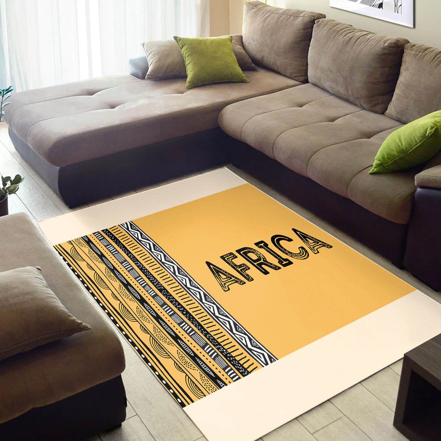 Cool African Vintage Print Afrocentric Art Large Style Rug - DESIGN-TREND