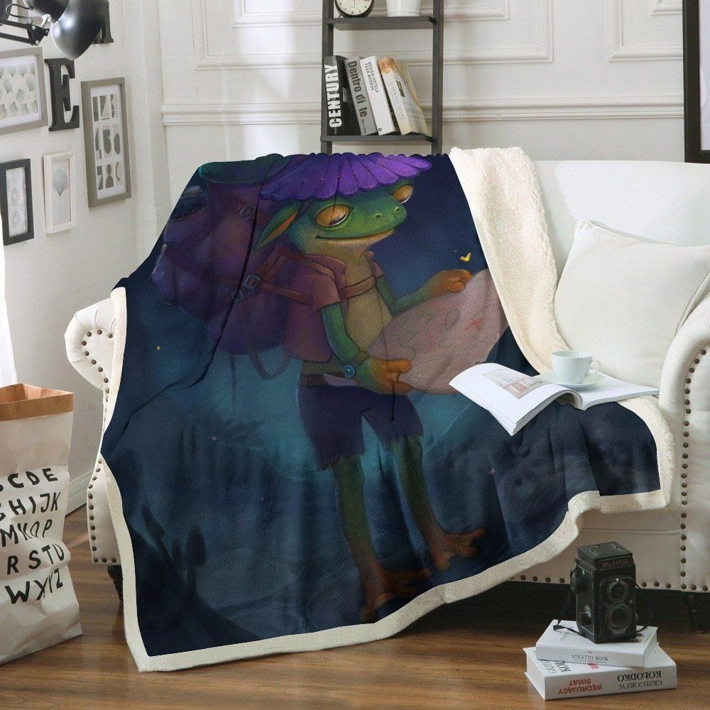 Frog Sherpa Fleece Blanket - DESIGN-TREND