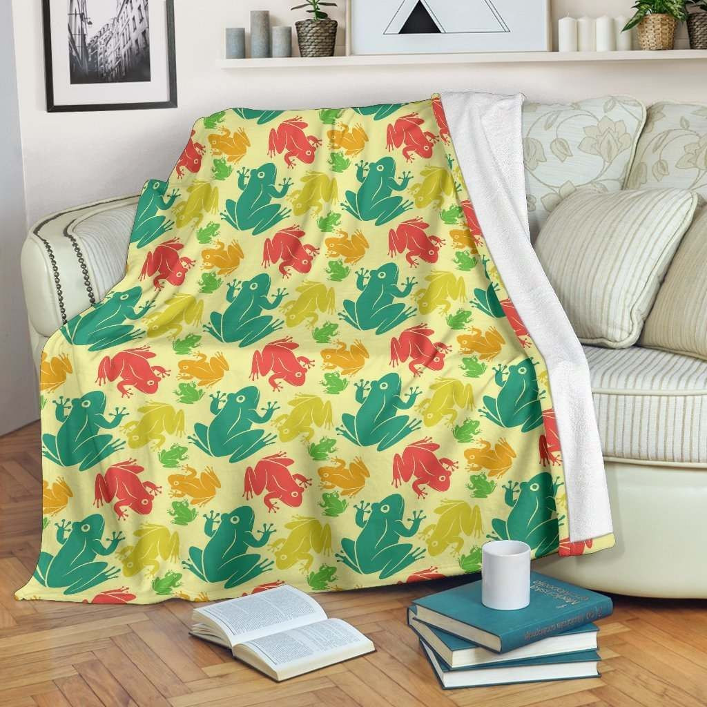 Frog Sherpa Fleece Blanket - DESIGN-TREND