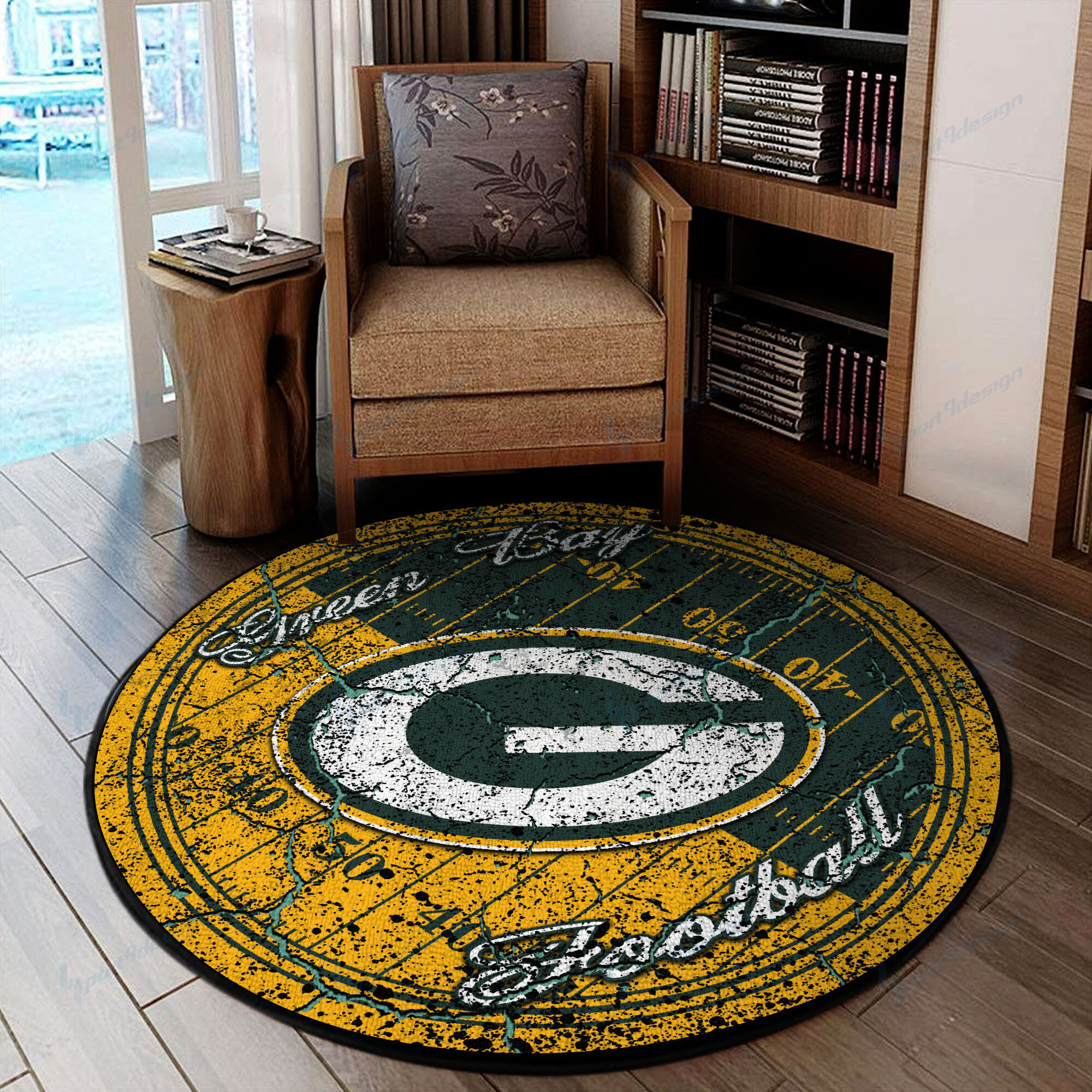 Green Bay Packers Round Rug 65 - DESIGN-TREND