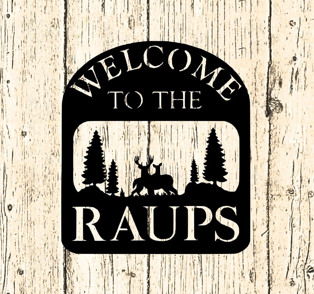 Cabin and Lake House Welcome Sign, Custom Country Address Sign ...