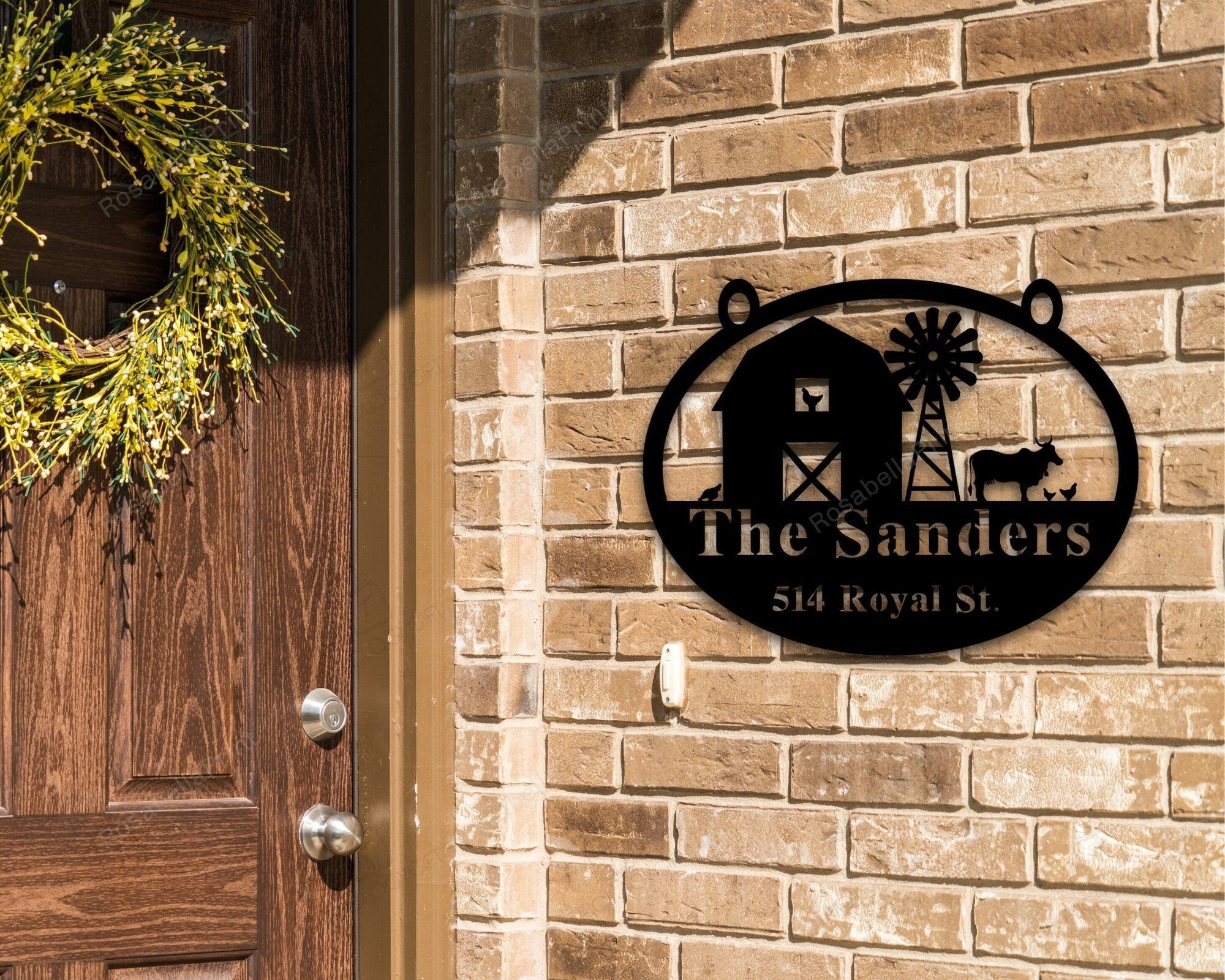 Metal Address And Name Sign For House, Address Plaque, Farm Gate Sign ...