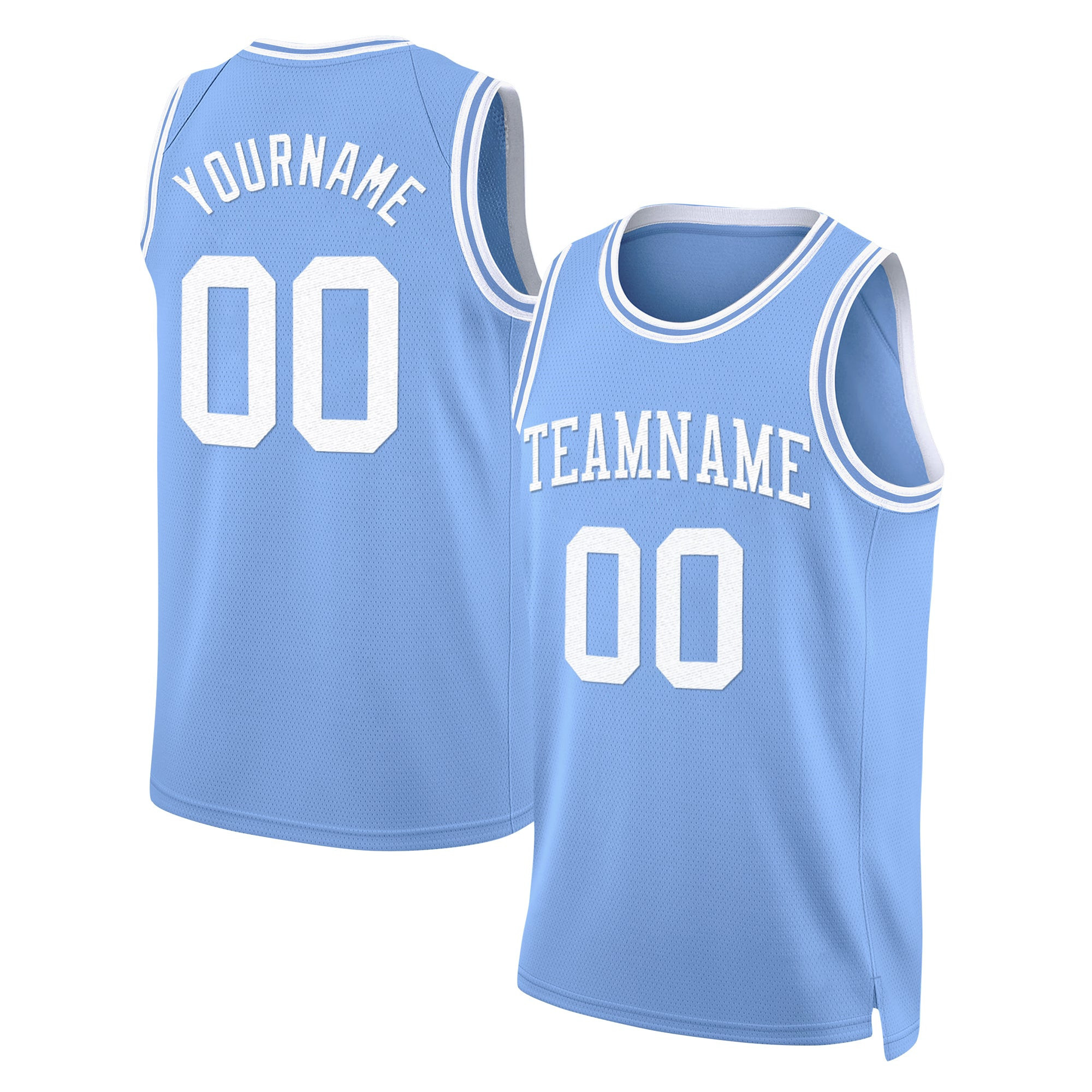 Light Blue White Custom Basketball Jersey - Nebgearstore
