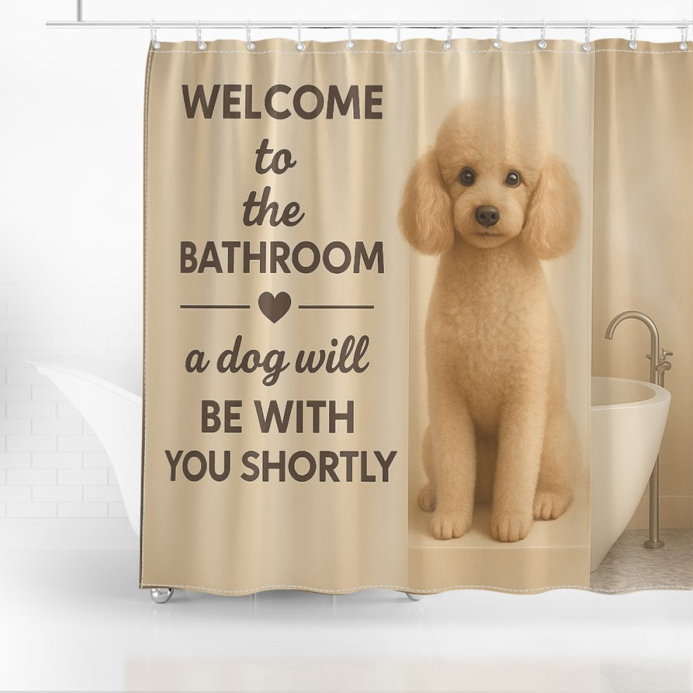 Poodle Premium Shower Curtain - TeeBattle