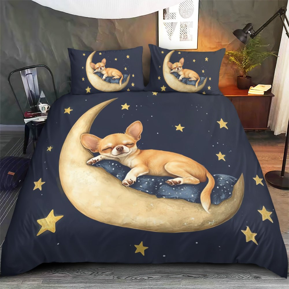 Cozy & Cute Dog Lover’s Bedroom Decor Chihuahua Bedding Set - Dove Gift ...
