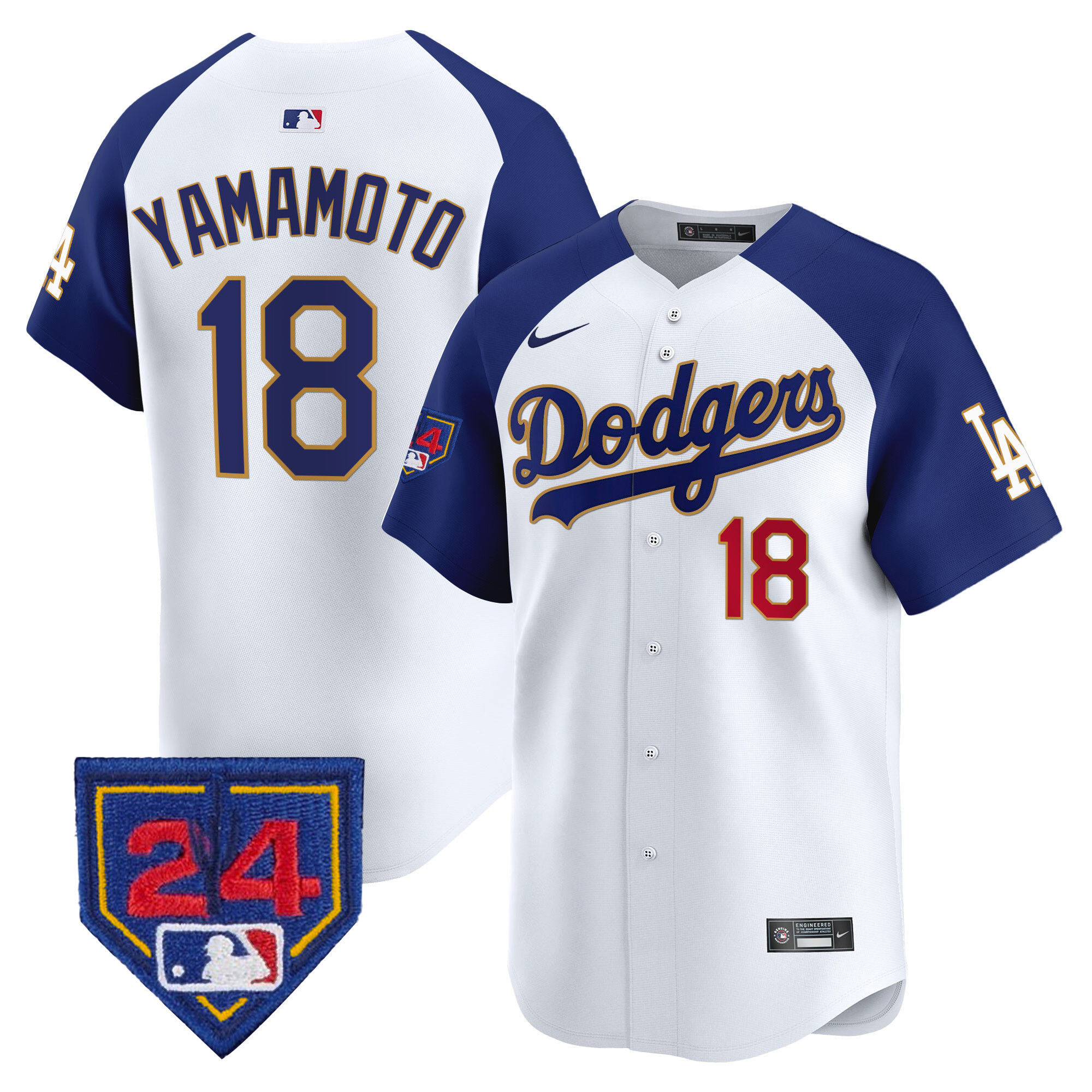 Men’s Dodgers 2024 Spring Training Patch Vapor Premier Limited Jersey ...