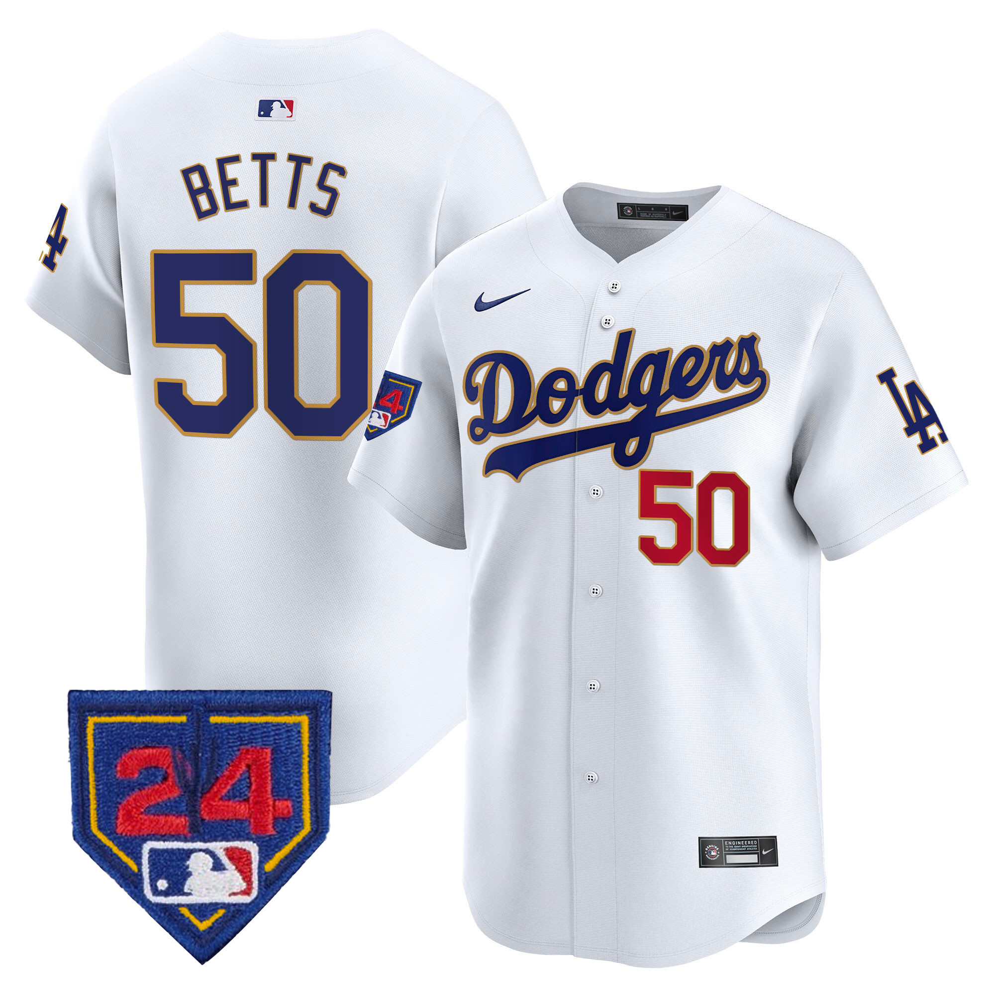 Men’s Dodgers 2024 Spring Training Patch Vapor Premier Limited Jersey ...