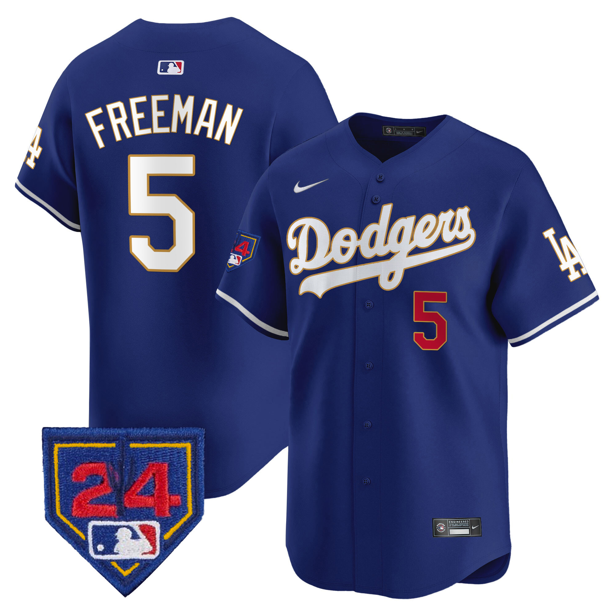 Men’s Dodgers 2024 Spring Training Patch Vapor Premier Limited Jersey ...