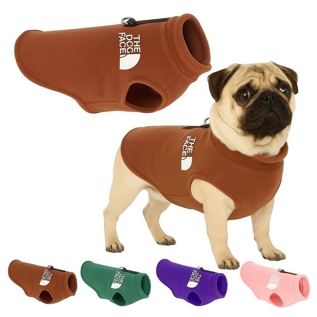 Pug Dog Fleece Jacket – Cozy Autumn & Winter Warm Coat - Vangzon