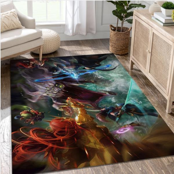 Ashe Yasuo League Of Legends Video Game Area Rug Area Living Room Rug ...