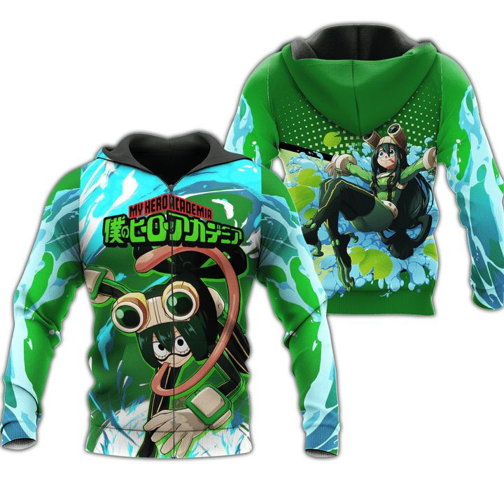 Froppy Tsuyu Asui My Hero Academia Anime Manga 3d Zip Hoodie Styletrendy