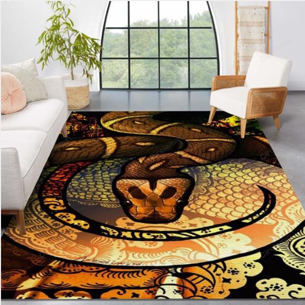 Snake Area Rug Team Logo Home Decor Floor Decor - Circlemin