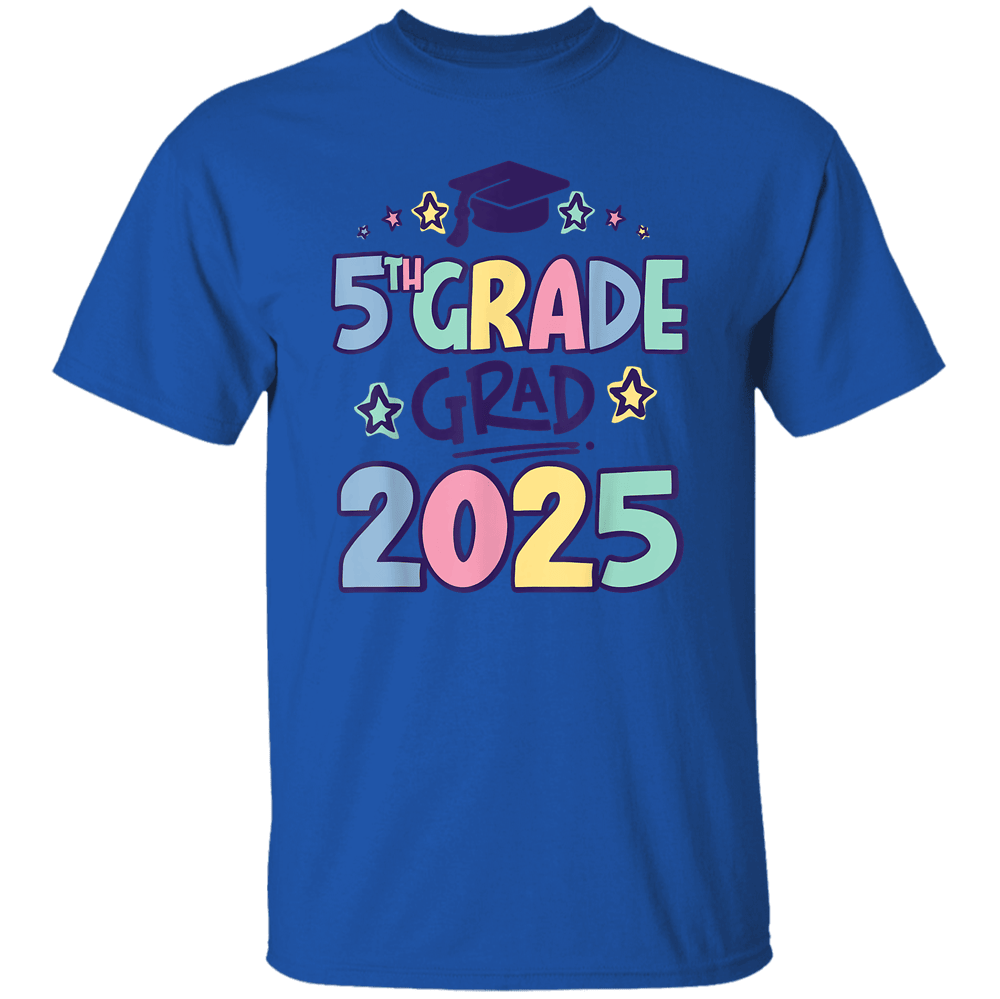 Fifth 5th Grade Grad 2025 Elementary School Graduate Classic T-Shirt L ...