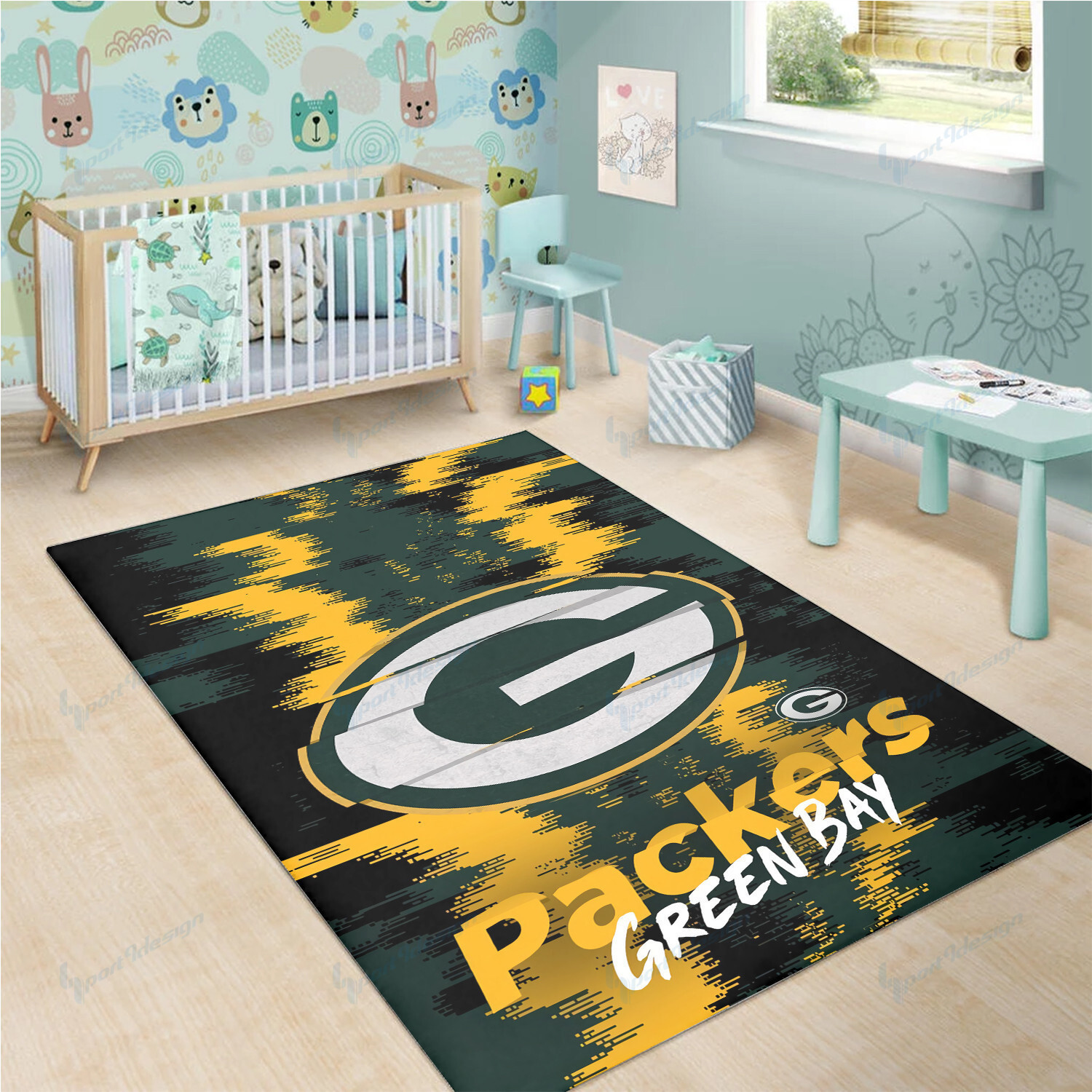 Green Bay Packers Premium Rectangle Rug 17 - AER2908 - Joliebrand