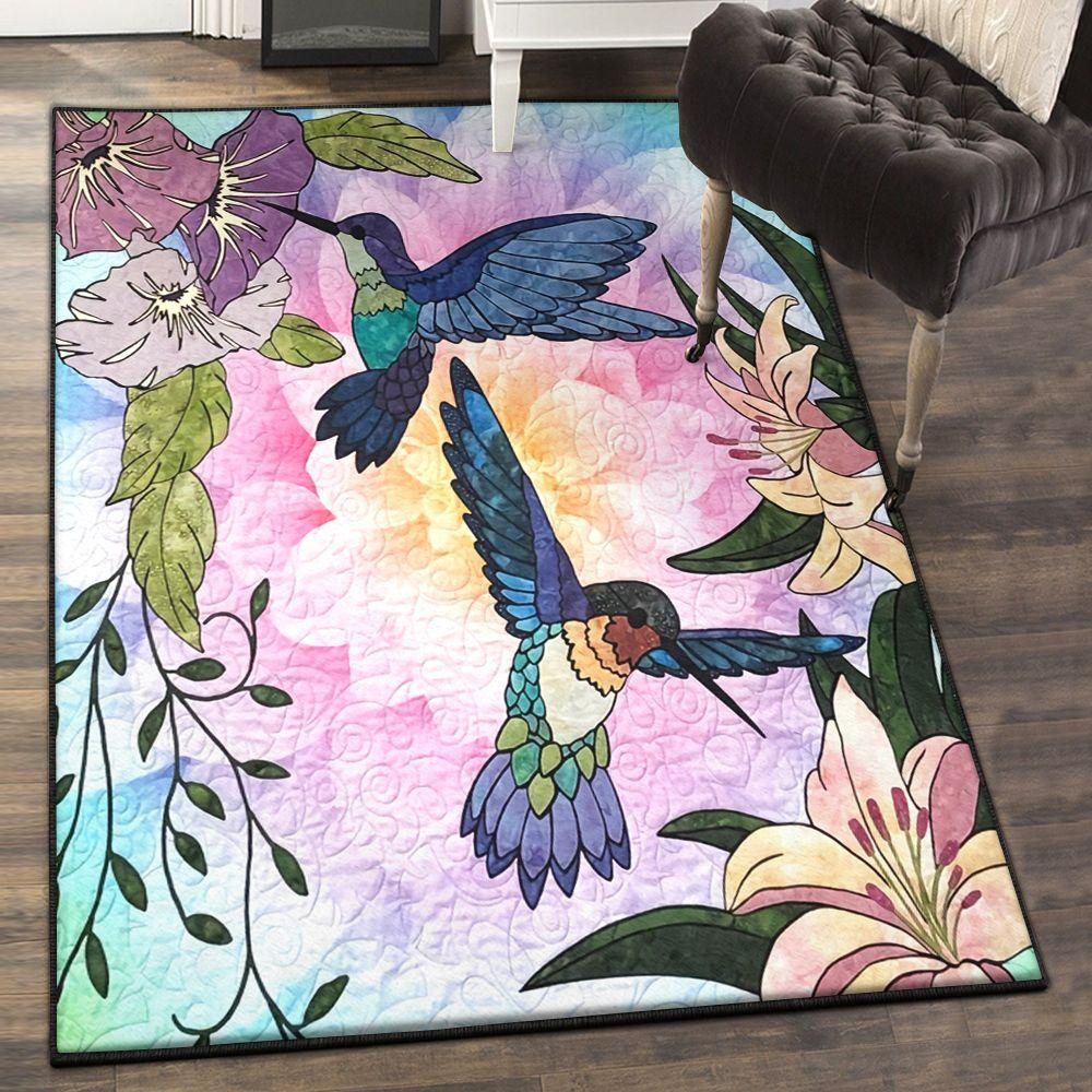 Rufous Hummingbird 2 Large Area Rugs, Hummingbird Rug - AER0212 ...