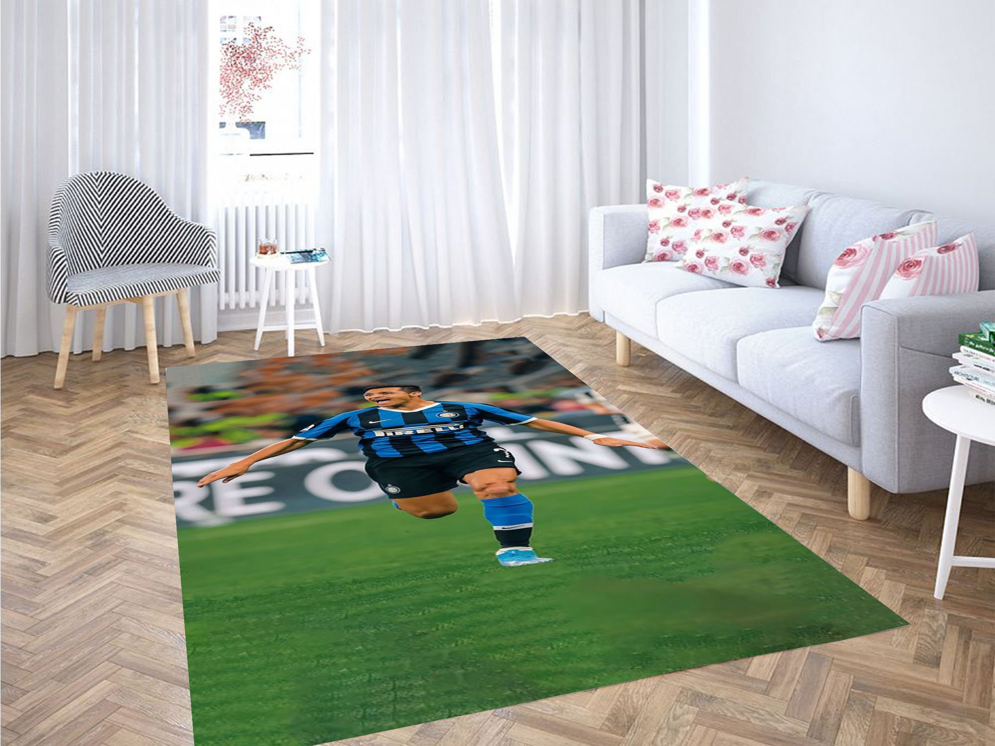 Soccer Ball Backgrounds Carpet Rug - LUXDESIGNI