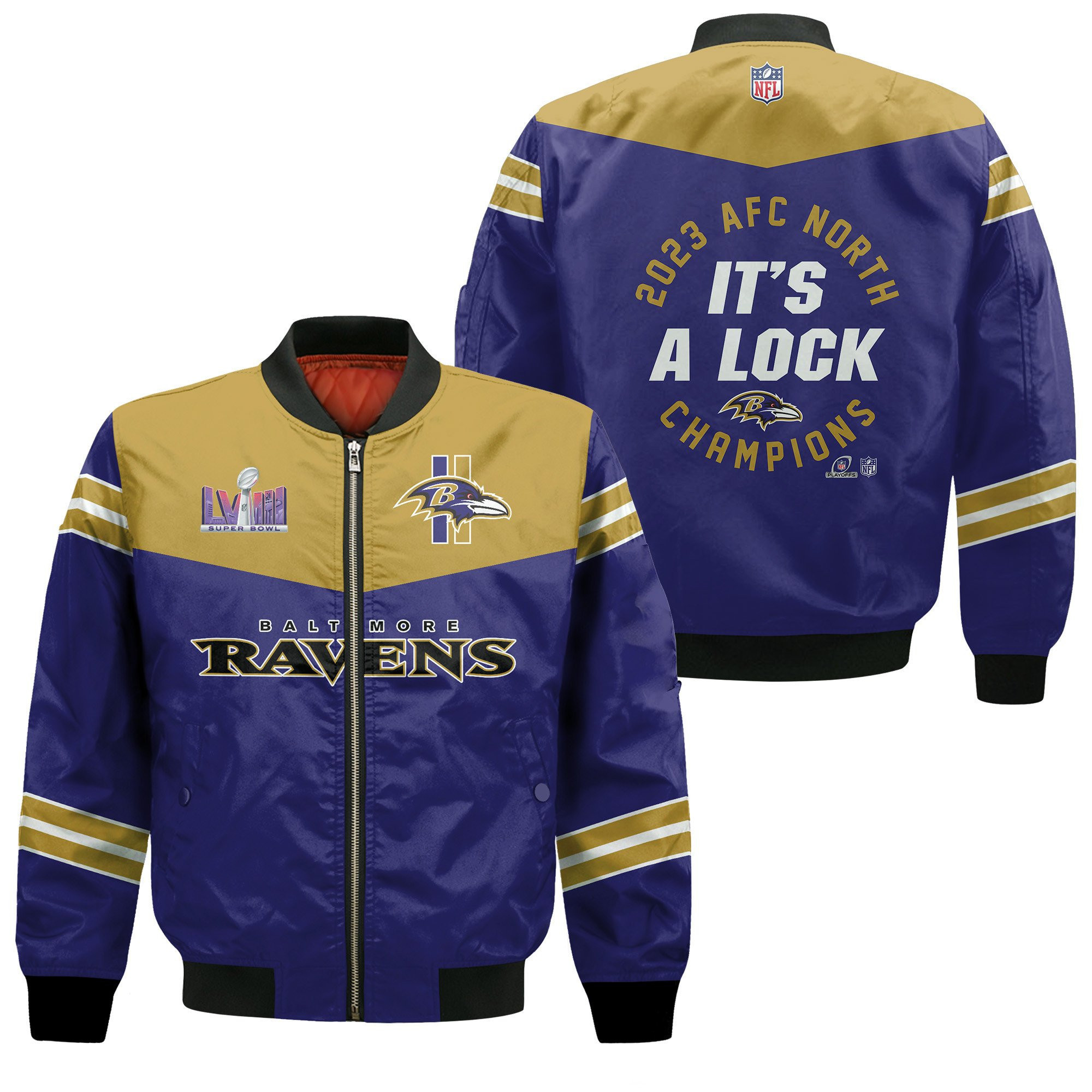 Baltimore Ravens NFL 2023 AFC North Champions It's A Lock National ...