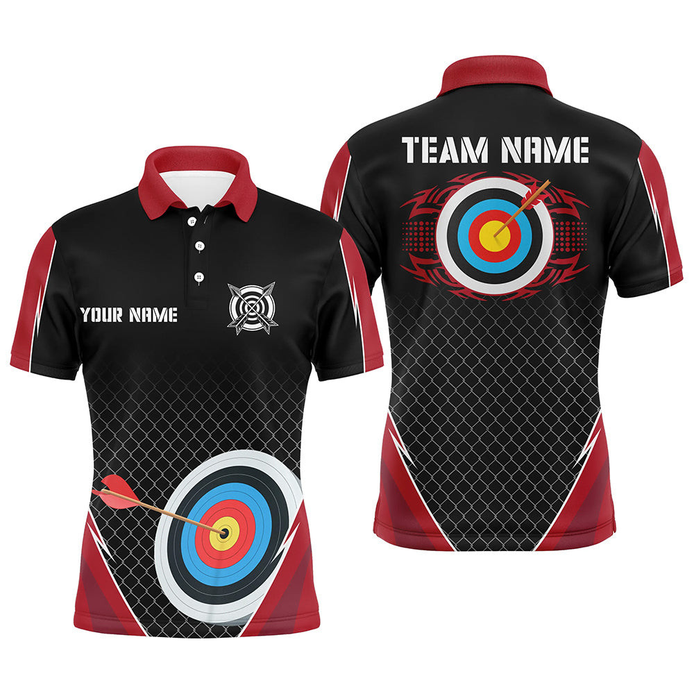 Personalized Net Pattern Target Archery 3D Polo Shirts For Men, Custom ...